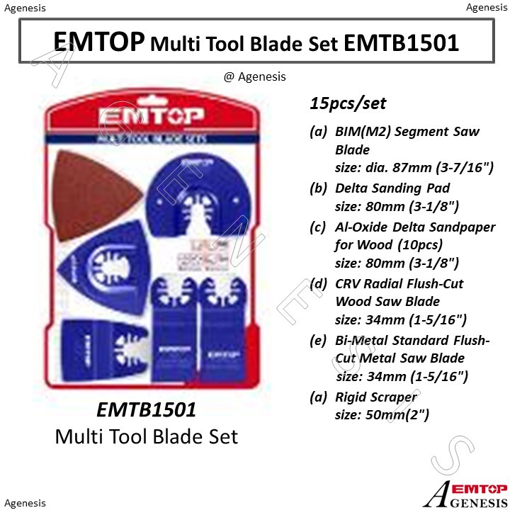 EMTOP Multi Tool Blade Set EMTB1501 | Shopee Singapore