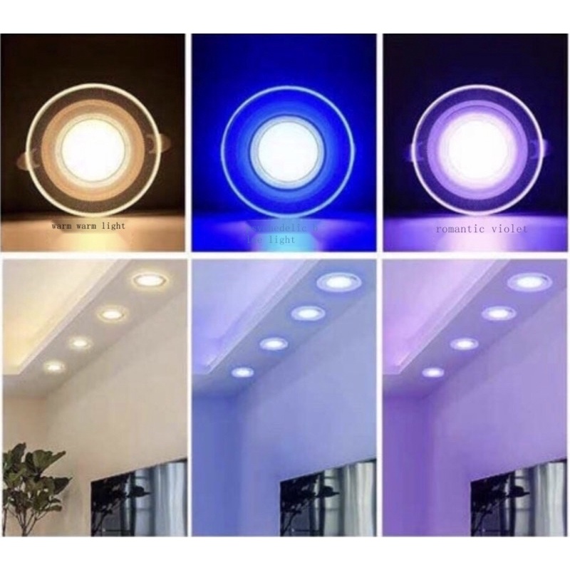 6 + 3w Dual Colour LED Downlight | Shopee Singapore