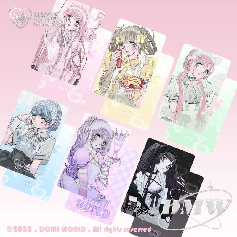 [DOMI WORLD] 6 Maid Photo Card (6 TYPE) | Shopee Singapore