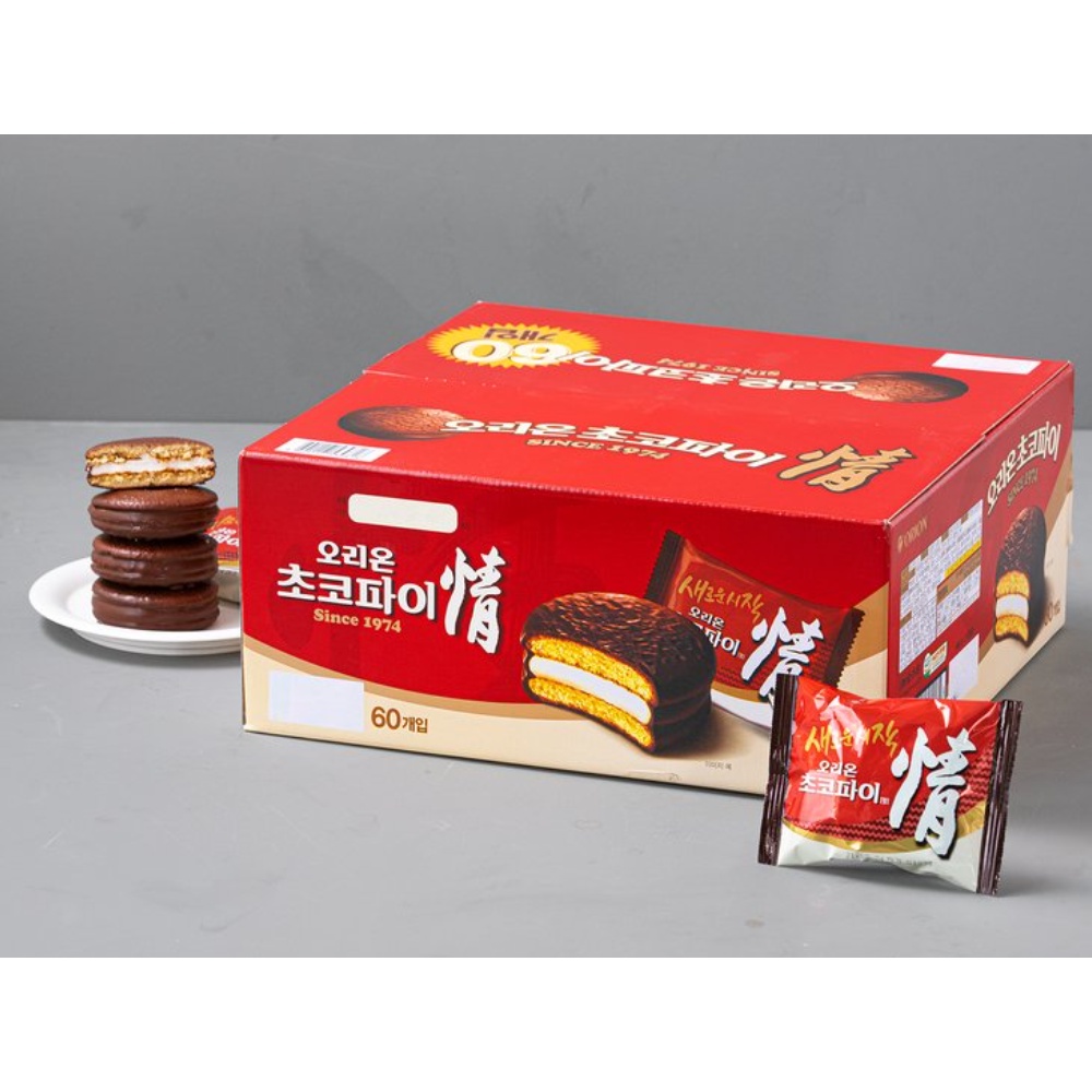 [ORION]Choco Pie Korean Chocolate and Marsh Mallow Pie 39g | Shopee ...