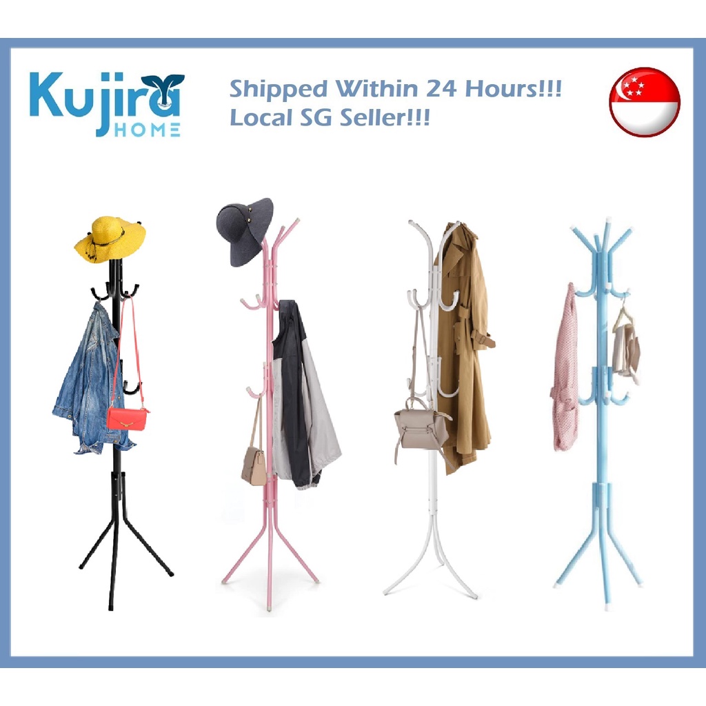 Kujira Homes - Free-standing Coat Rack Metal Stand, Hanger Organizer ...