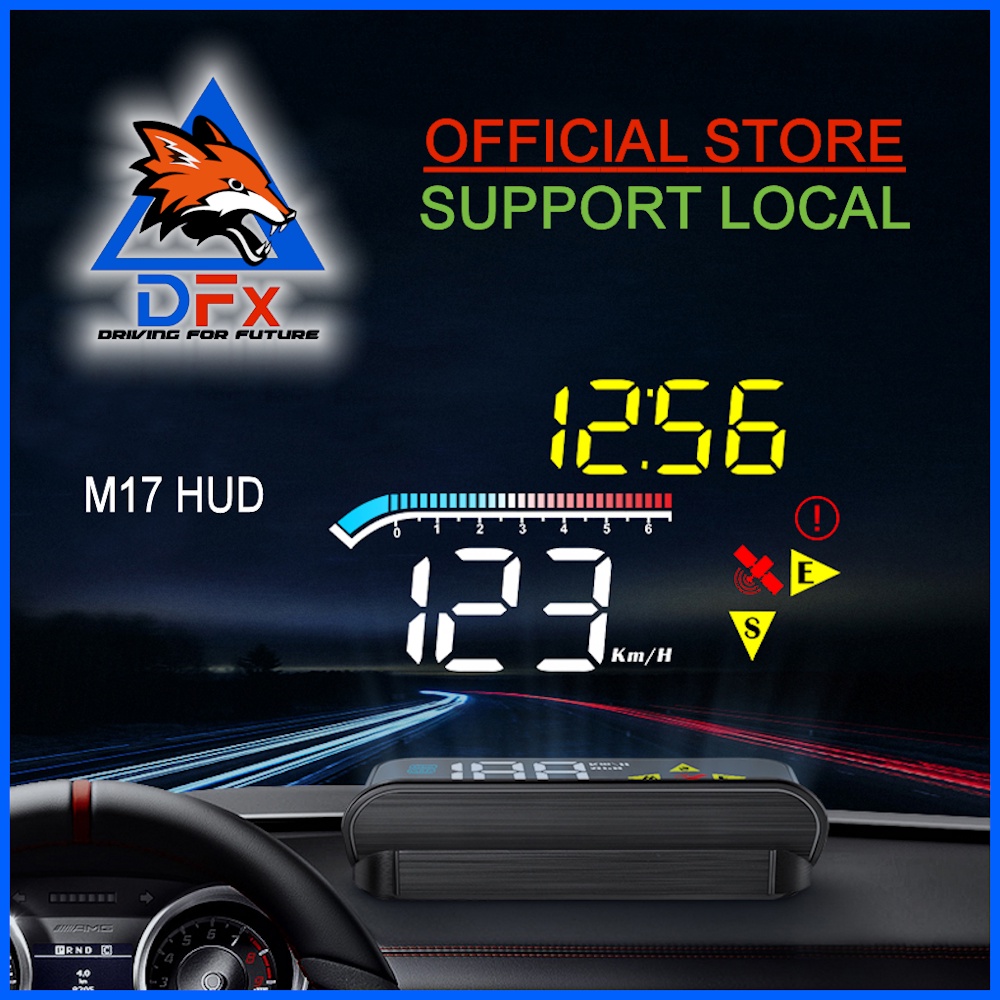 DFx M17 HUD Speedometer Dual System OBD2 And GPS (via USB) | Shopee ...