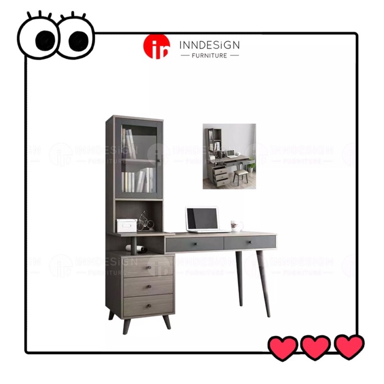 L Shape Study Table With Drawers (Free Delivery and Installation ...