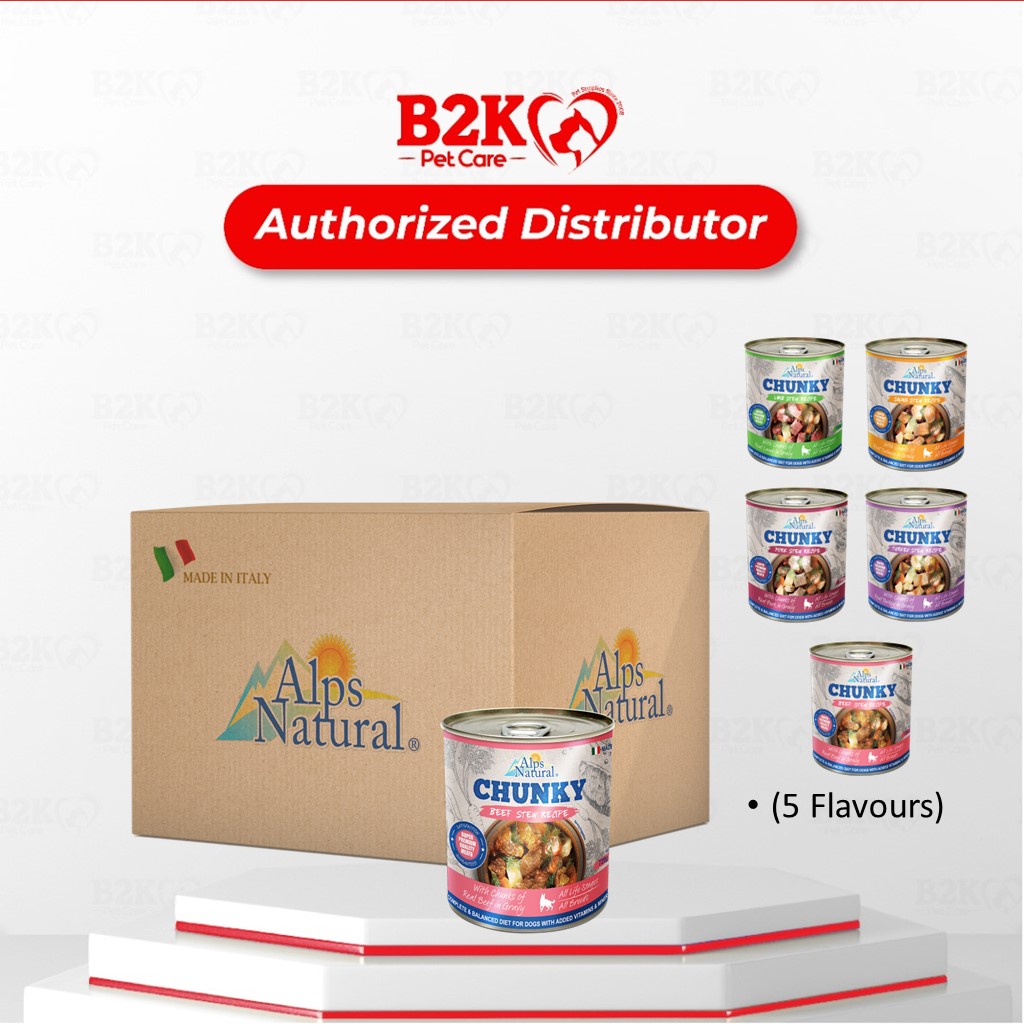 Alps Natural Chunky Recipe Dog Canned Food (720g x 12cans) | Wet Dog ...