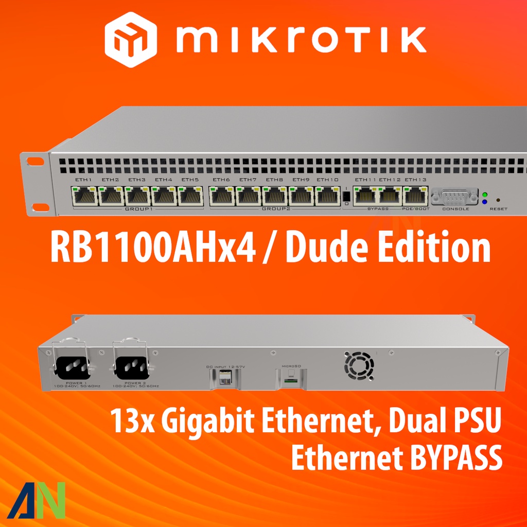 MikroTik RB1100AHx4 RB1100x4 RB1100Dx4 Dude Edition, 13-port Gigabit ...