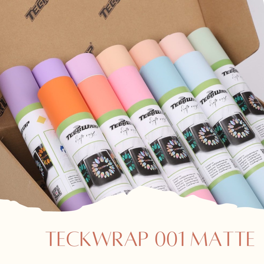 TECKWRAP 001 Matte Adhesive Vinyl | craft Cricut | Permanent vinyl ...