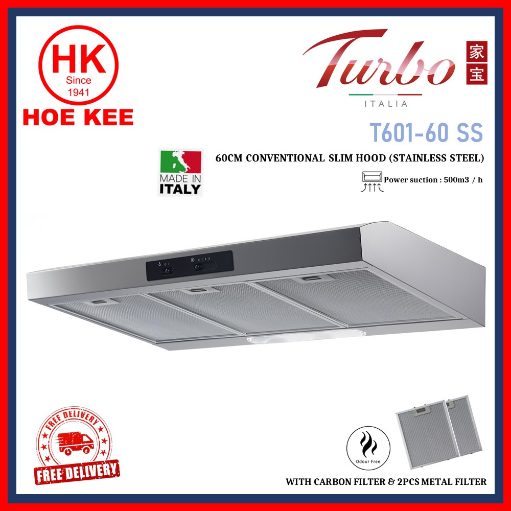 Turbo Incanto T601-60SS 60cm Conventional Hood | Shopee Singapore