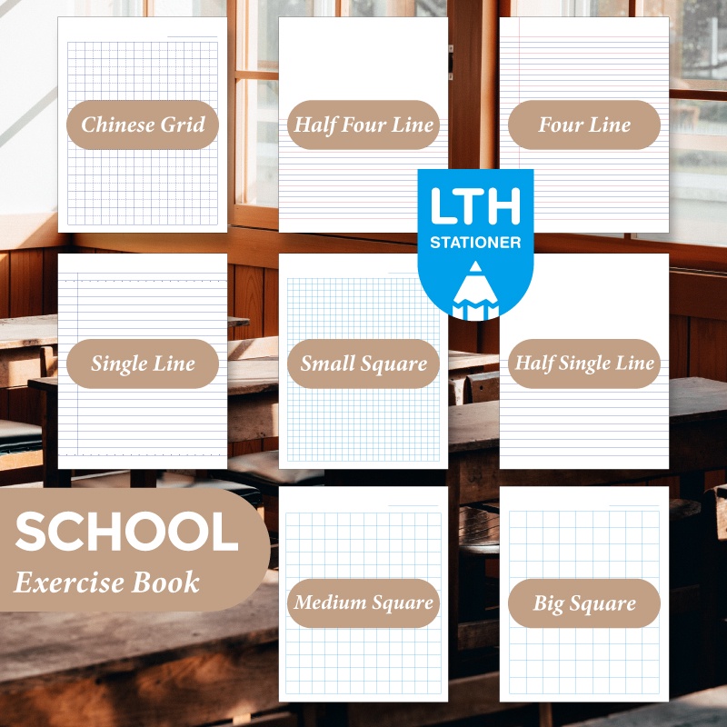LTH Exercise Book Four Line / Half Four Line / Single Line / Half ...