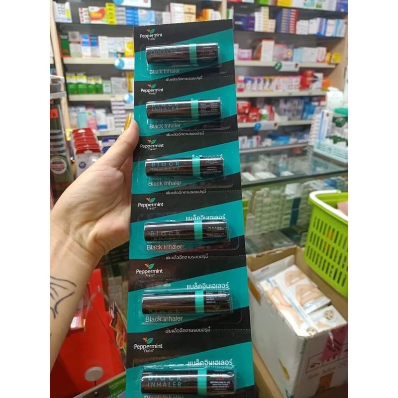 01 Black Inhaler Peppermint Thailand 2-Head Black Inhaler, Thai Mint ...