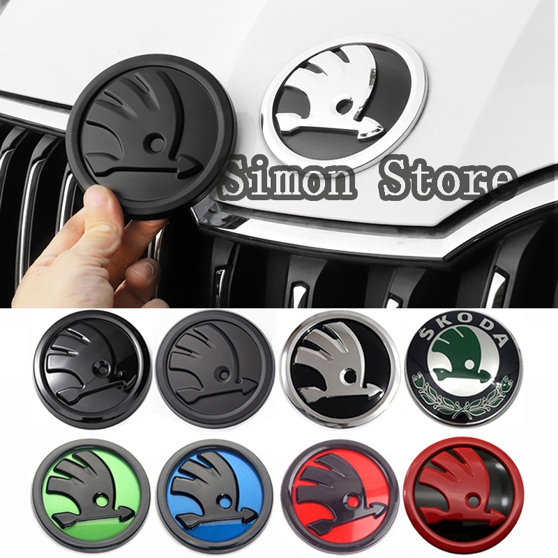 80mm 90mm For Skoda Car Side Fender Sticker Emblem for Kodiaq Octavia ...