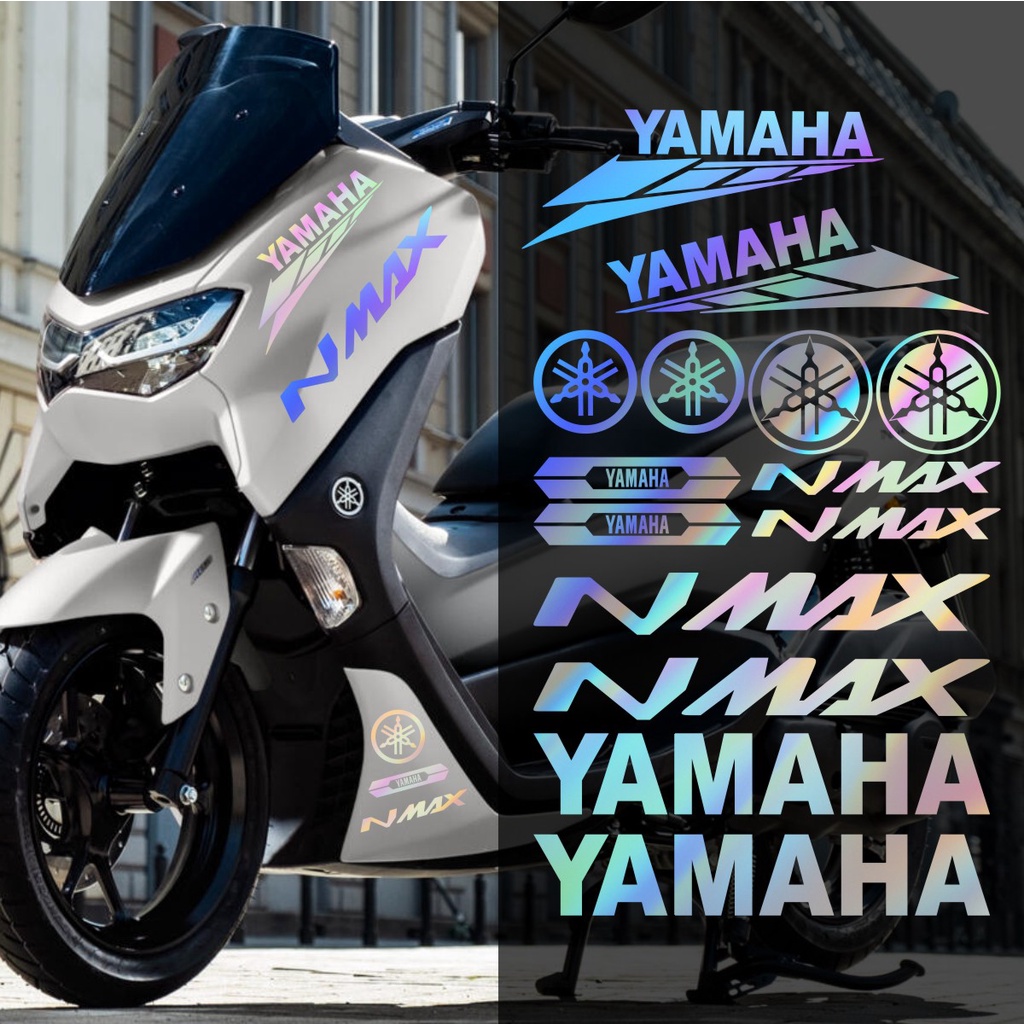 YAMAHA NMAX Holographic Reflective motorcycle stickers waterproof ...
