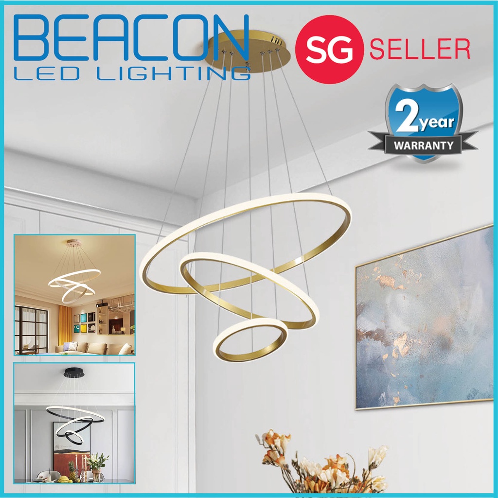 BEACON LED (LOCAL SELLER WITH WARRANTY) Ring Pendant Light - 40W Tri ...