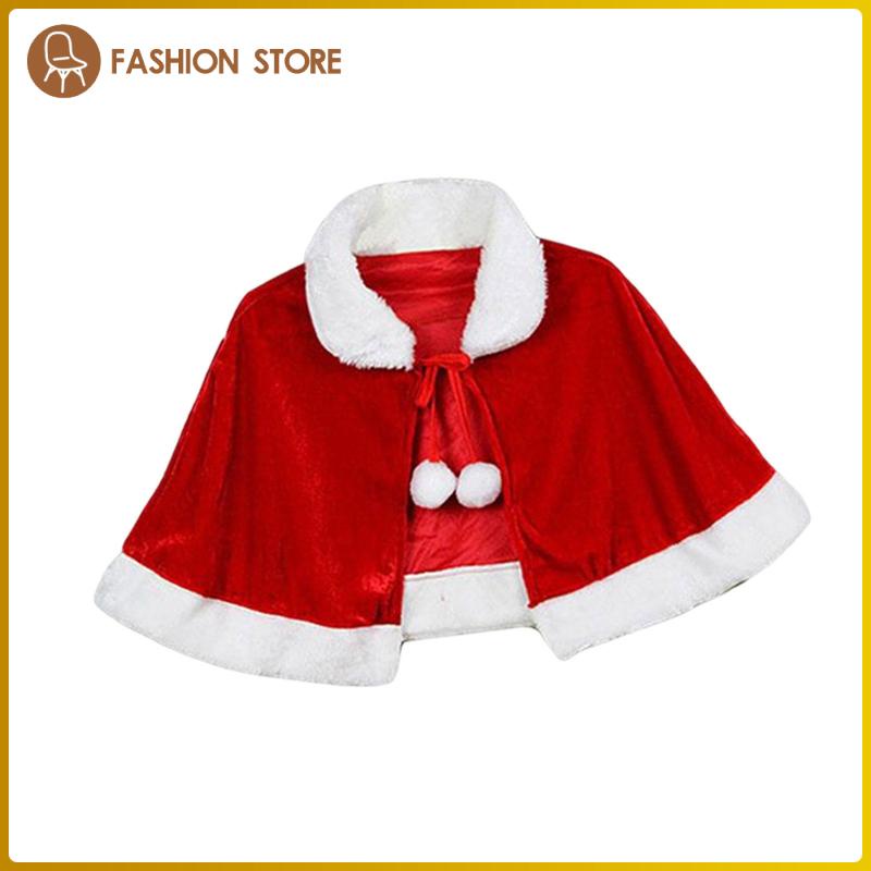 [Wishshopeelq] Christmas Velvet Shawl Cloak Cape Santa Cape Robe ...