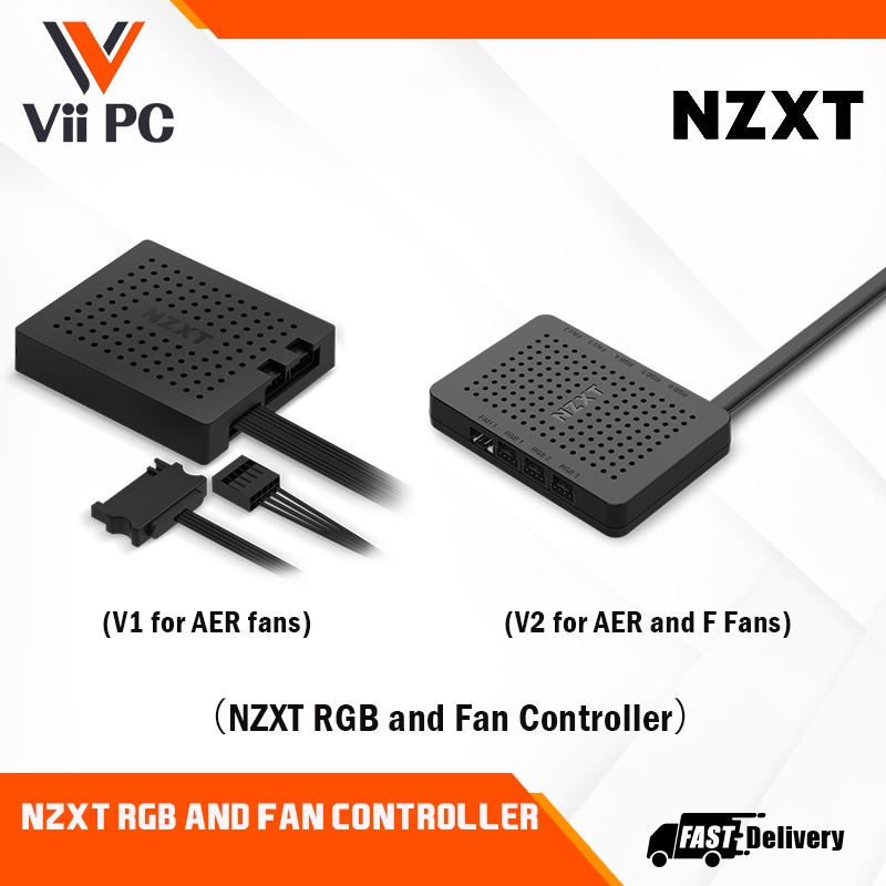NZXT RGB & Fan Controller RGB Lighting & Digitally-Controlled Fan ...