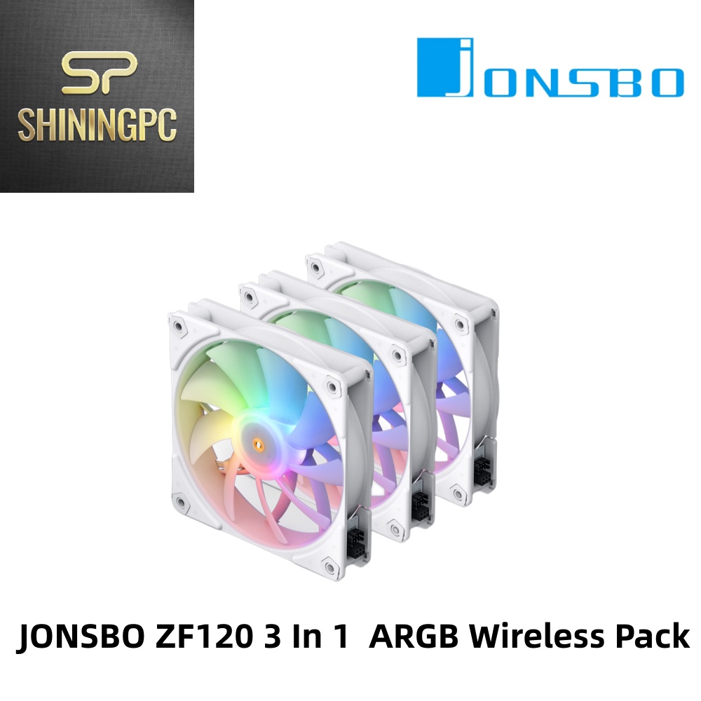 JONSBO ZF120 3 In 1 5V ARGB Fan Pack Computer Case Fan Wireless Tandem ...