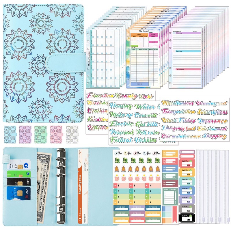 A6 Binder Budget Planner Notebook Covers A Set of Folder A6 Sized 6 ...