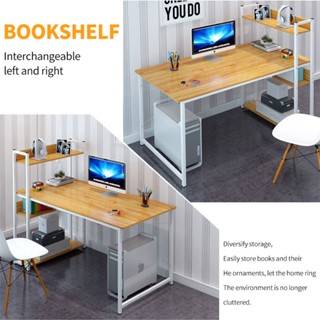 SG Ready Stock H Design Computer Study Table With Bookshelves | Shopee ...