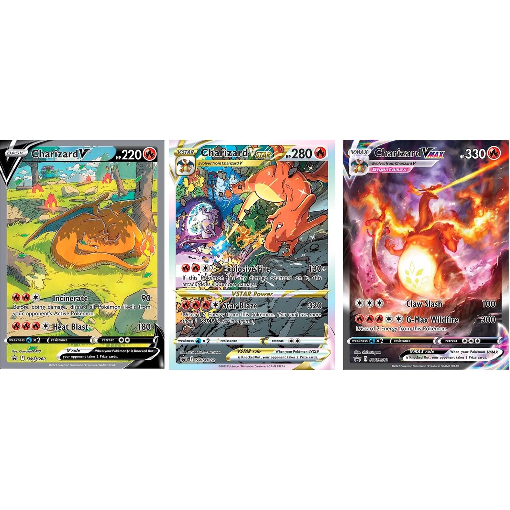 [Ready stock] Charizard V Vstar Vmax SWSH260 SWSH261 & SWSH262 UPC ...