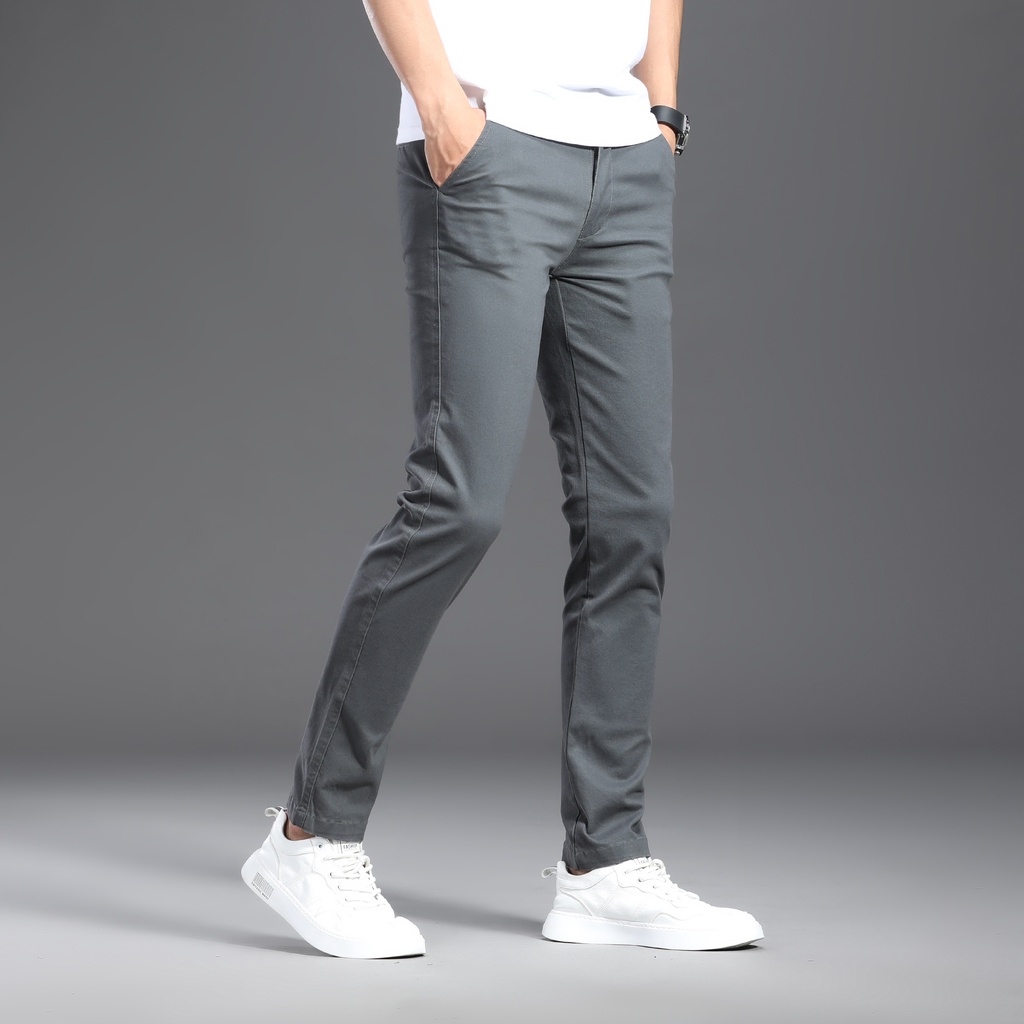 Premium Slim Fit Stretch Chino Long Pants (5 Colours) | Shopee Singapore