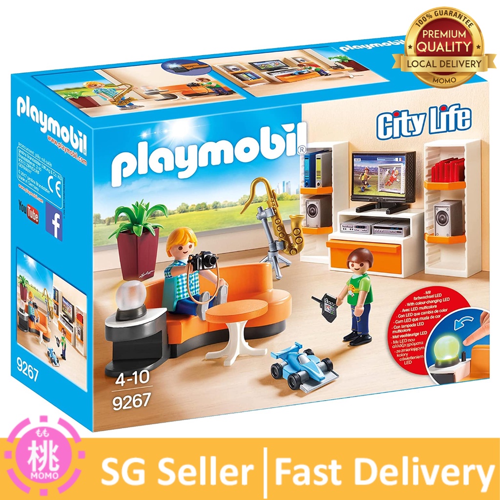 PLAYMOBIL 9267 Living Room Set Building Set | Shopee Singapore