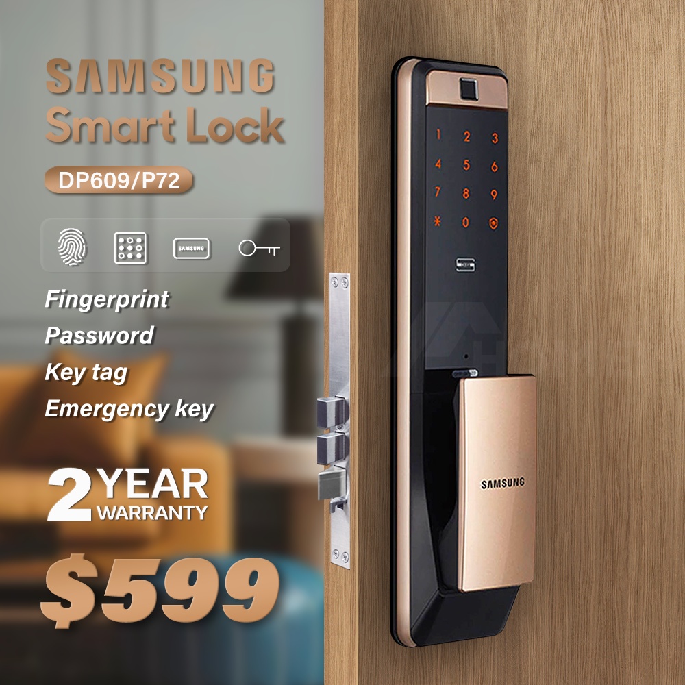 SHP DP609 P72 SAMSUNG SMART DIGITAL DOOR LOCK | Shopee Singapore