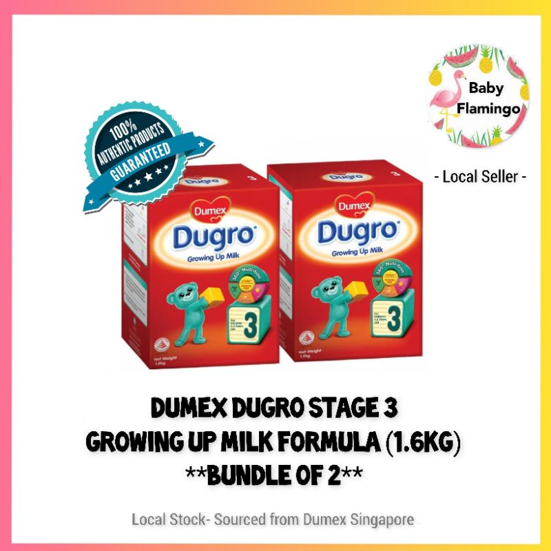 [Bundle of 2] Dumex Dugro Stage 3 Growing Up Milk Formula - 1.6kg ...