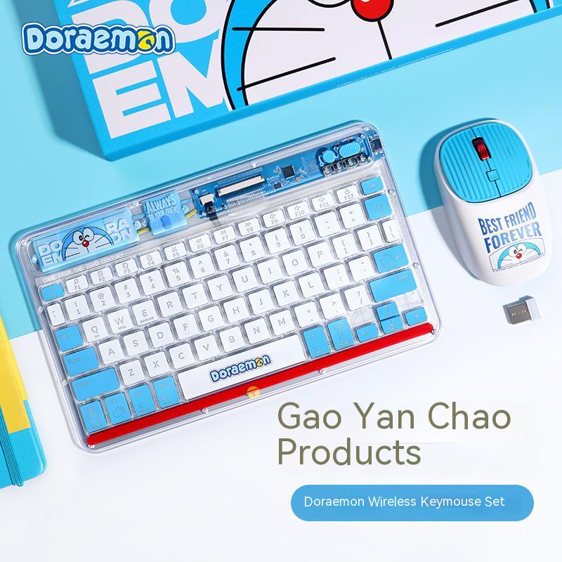 New Doraemon Wireless Keyboard Mouse Set Cartoon Notebook Desktop ...