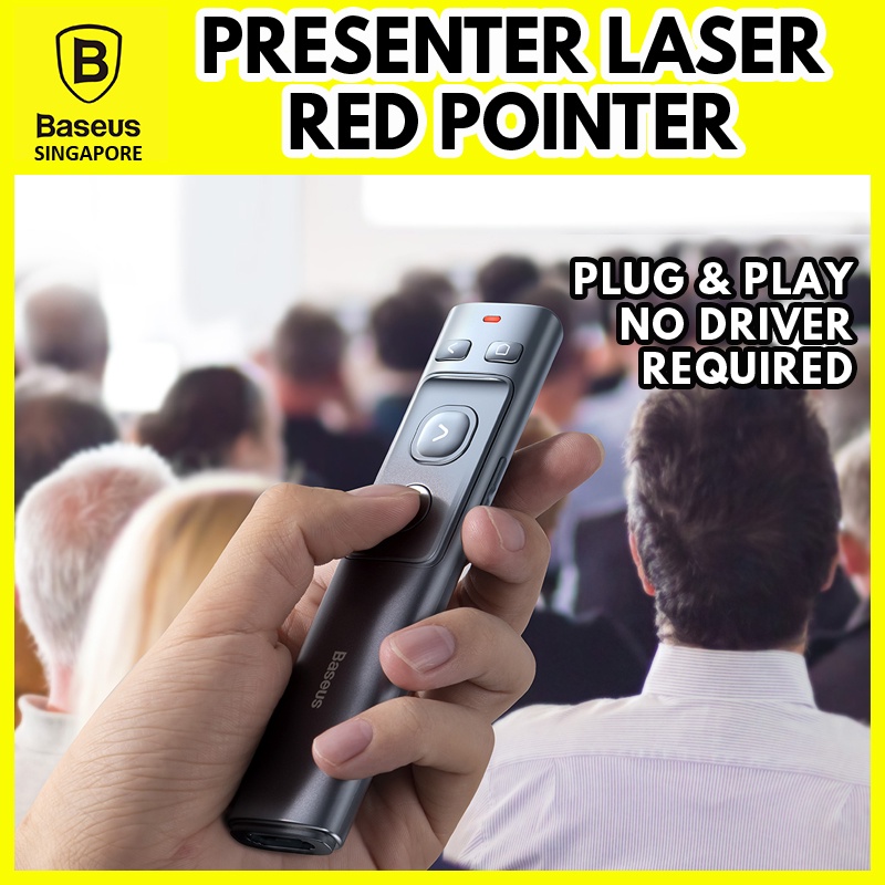 Baseus Orange Dot Wireless Presenter pointer (Red Laser)(Charging Model ...