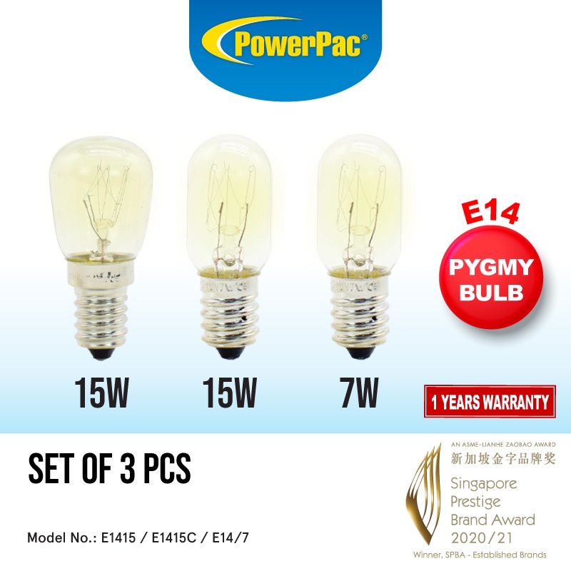 PowerPac 3X Clear pygmy bulb 15W/7W E14 warm white( E1415/E1415C/E14/7 ...