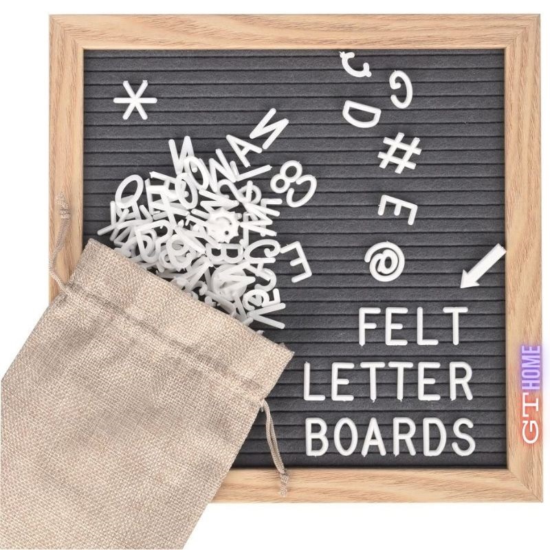 Felt Letter Notice Board Kit with 340 Changeable Lettering Emoji ...