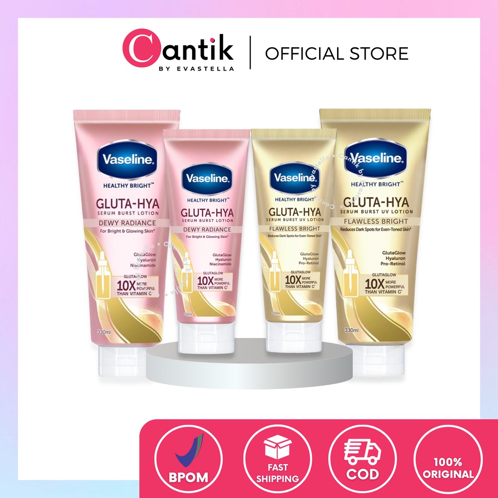 Vaseline Healthy Bright Gluta-Hya Serum Brust Lotion Dewy Radiance ...