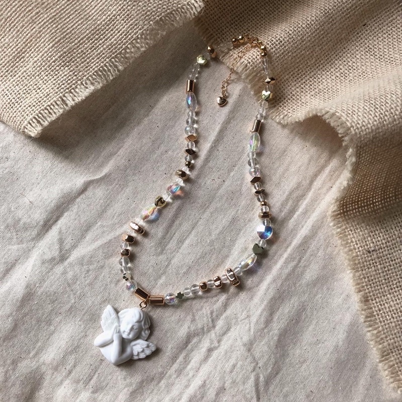 [SG Local Seller] Olympus Choker | Gold Transparent Hologram Beaded ...