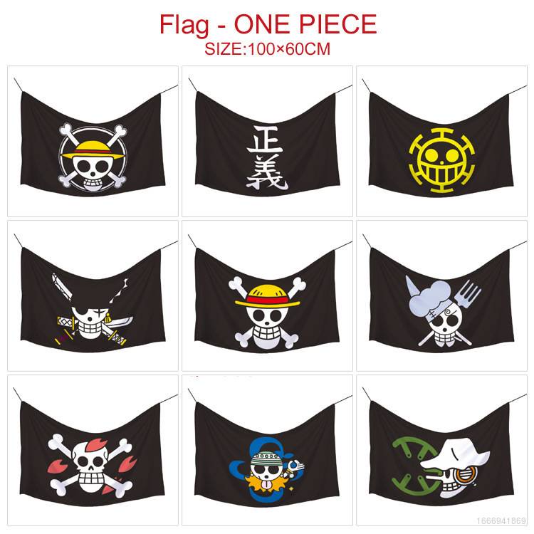 AG ONE PIECE Flag Anime Banners Luffy Zoro Cosplay Hanging Flags Poster ...