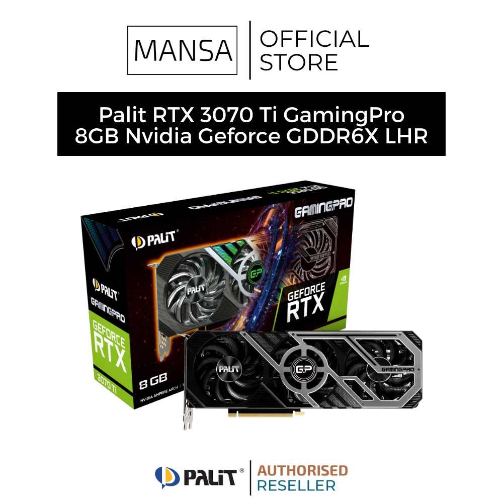 Palit RTX 3070 Ti GamingPro 8GB Nvidia Geforce GDDR6X LHR | Shopee ...