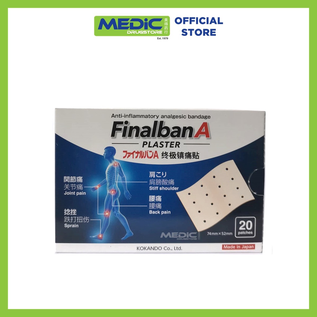 [Bundle of 7] Finalban A Plaster Anti-inflammatory Analgesic Bandage ...