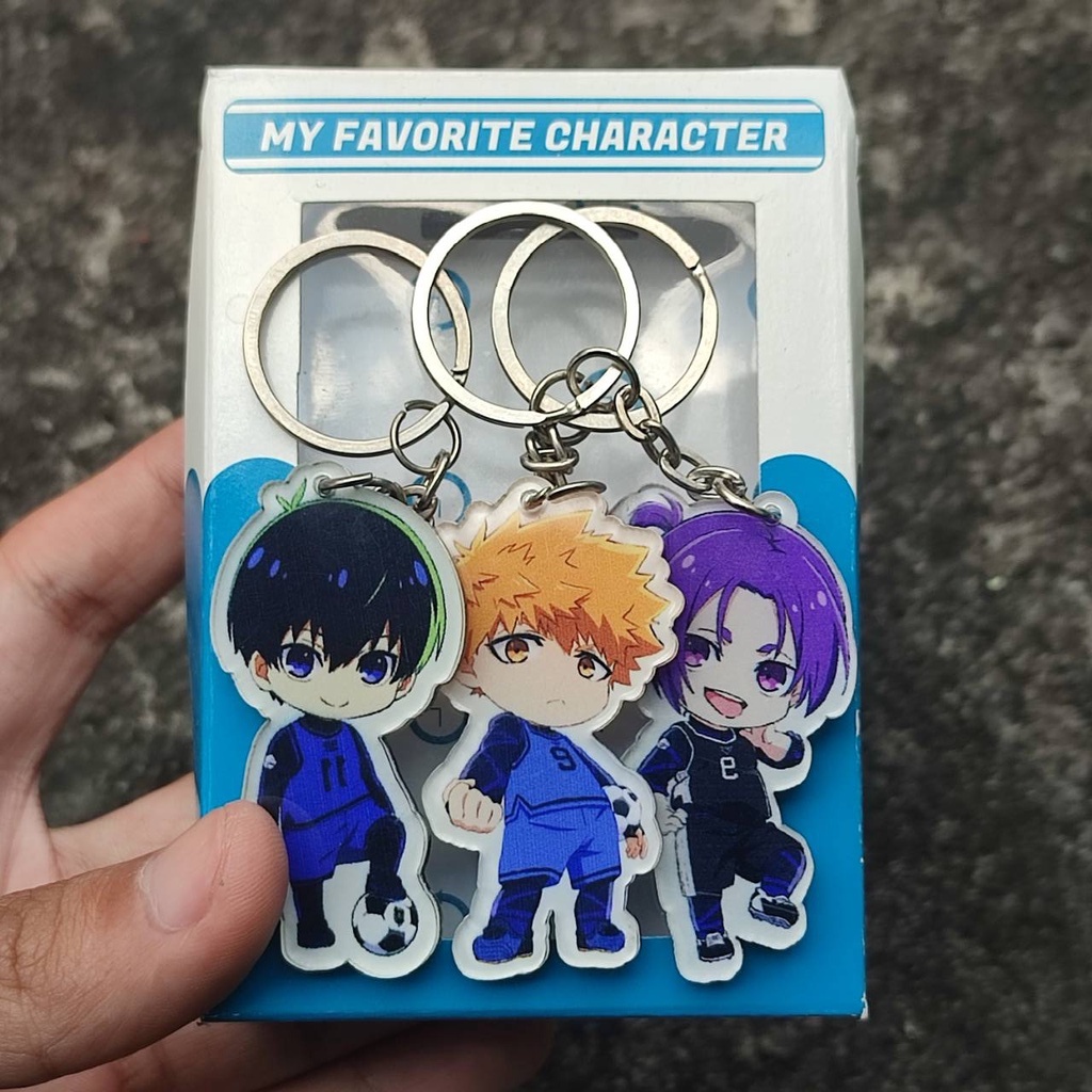 GANTUNGAN Anime Blue Lock Keychain - Keychain Blue Lock - Bachira ...