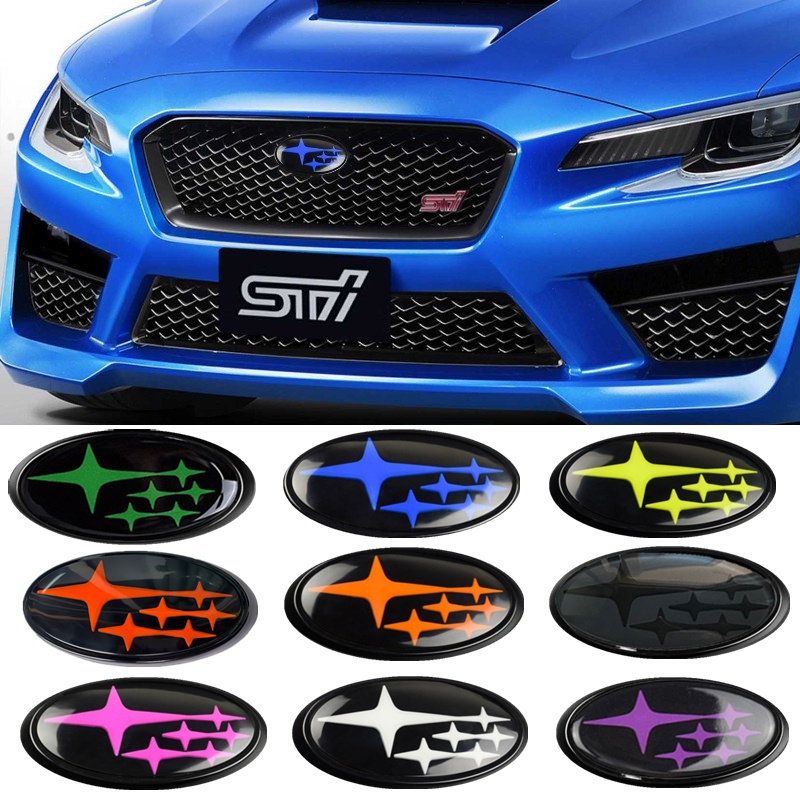 2pcs/set Acrylic Car Front Grill Emblem Sticker Auto Rear Trunk ...