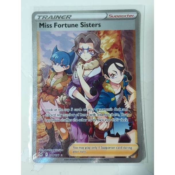 Pokemon miss fortune sister full art trainer supporter lost origin card ...