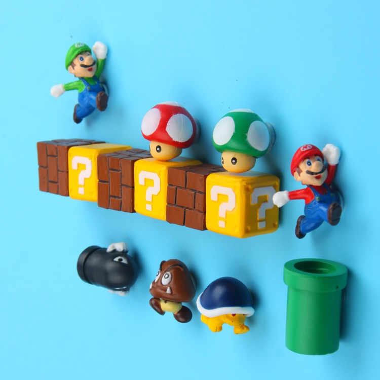 Super Mario 3D Stereo Refrigerator Magnet Mario Mario Magnet ...