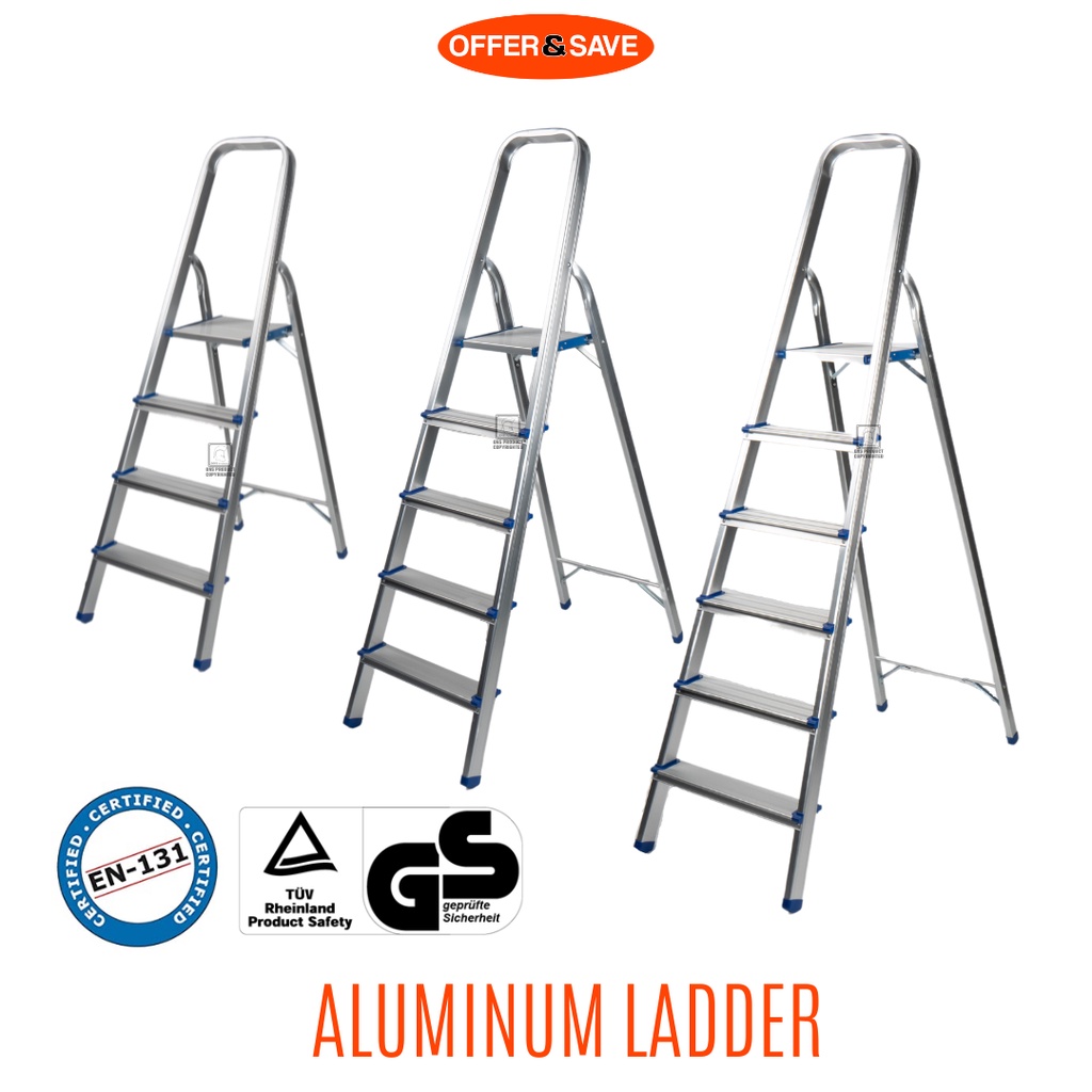 ONS High Quality Safety Aluminum Steps Ladder Household Ladder | Shopee ...
