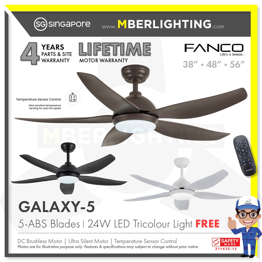 Amasco Ceiling Fan With Light Singapore | Shelly Lighting