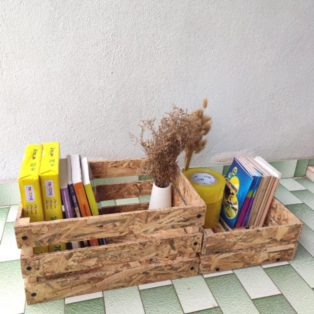XZ Wooden Crate Storage box Kotak kayu Decoration box Crates box Osb ...