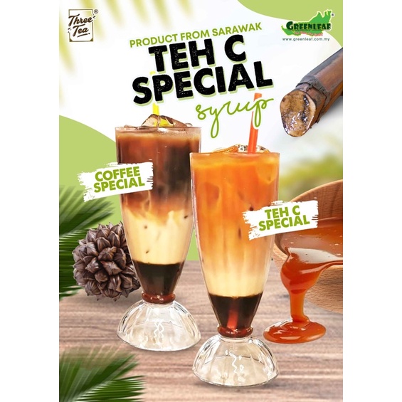 [GreenLeaf] Three Layer Tea Syrup Gula Apong/ Pandan - 1litre [Teh C ...
