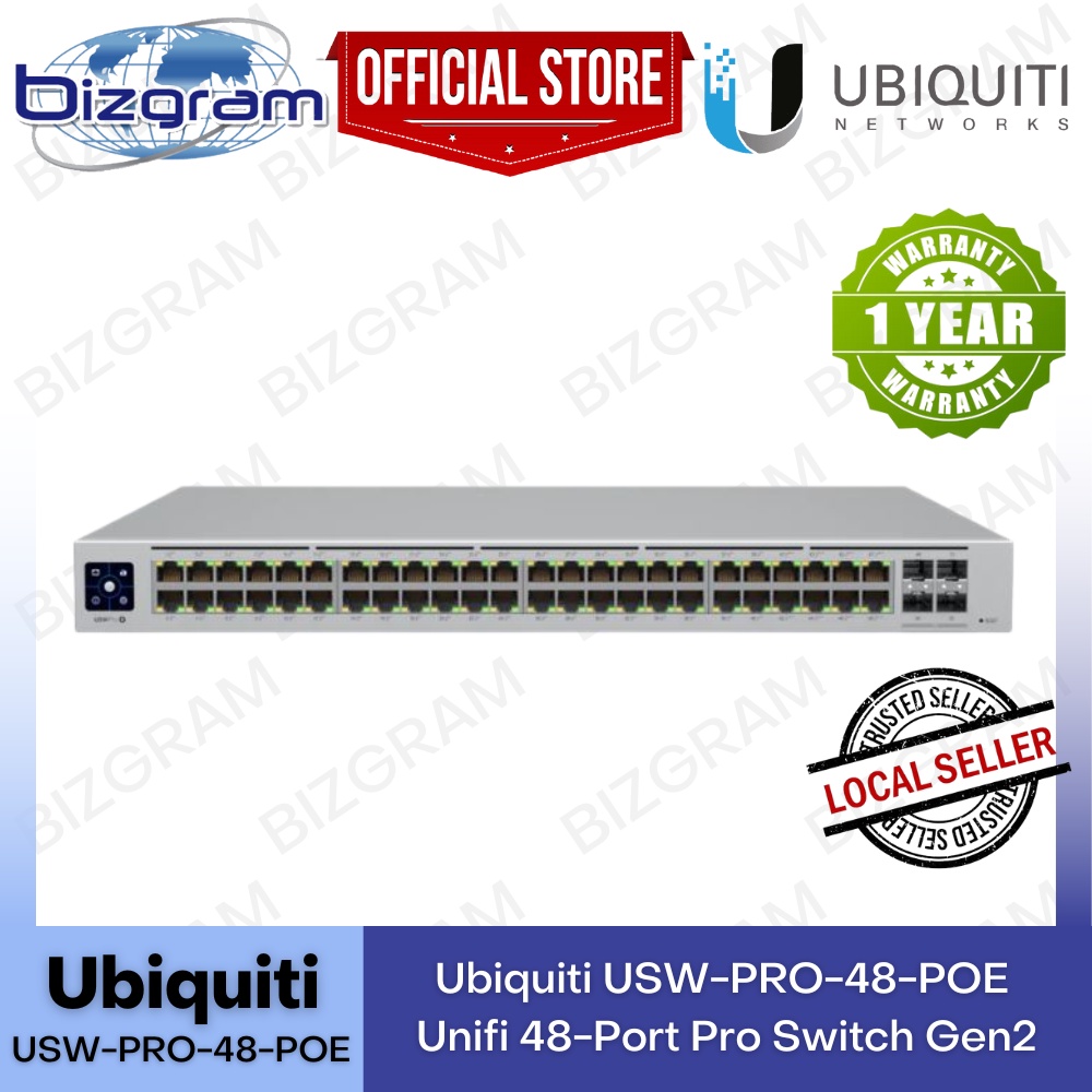 Ubiquiti USW-PRO-48-POE Unifi 48-Port Pro Switch Gen2 | Shopee Singapore