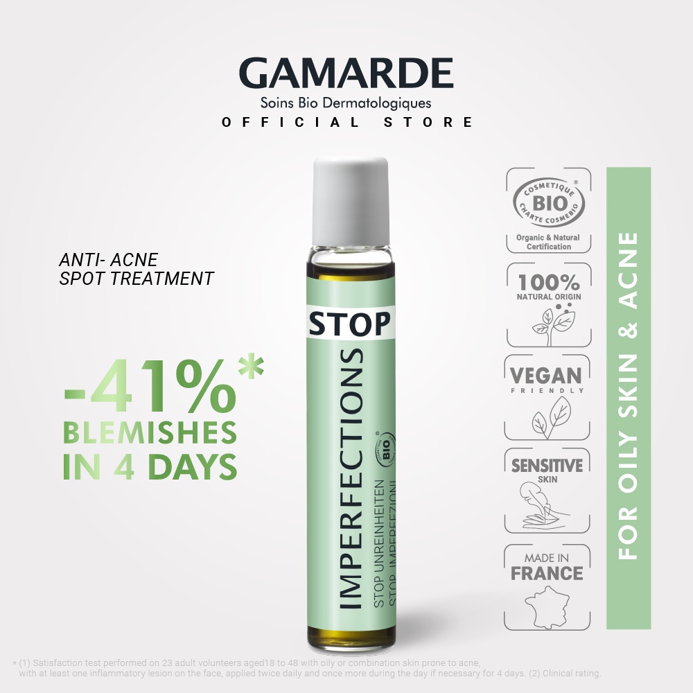 GAMARDE SEBO CONTROL Organic Acne Roll-on Spot Treatment 10ml, Anti ...