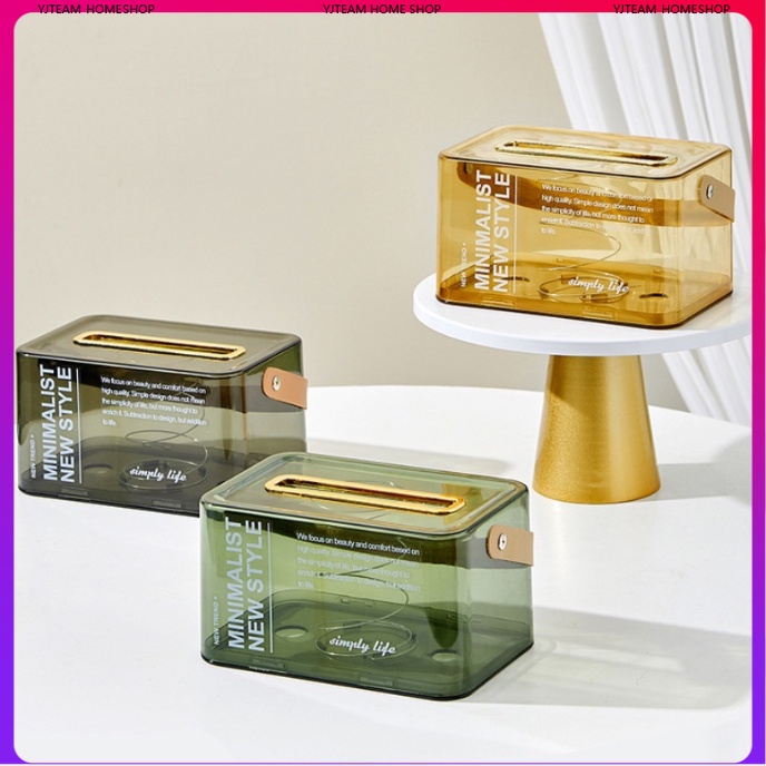 【IN Stock】Nordic Napkin Box Portable Creative Simple Lift Spring Living Room Bathroom ...