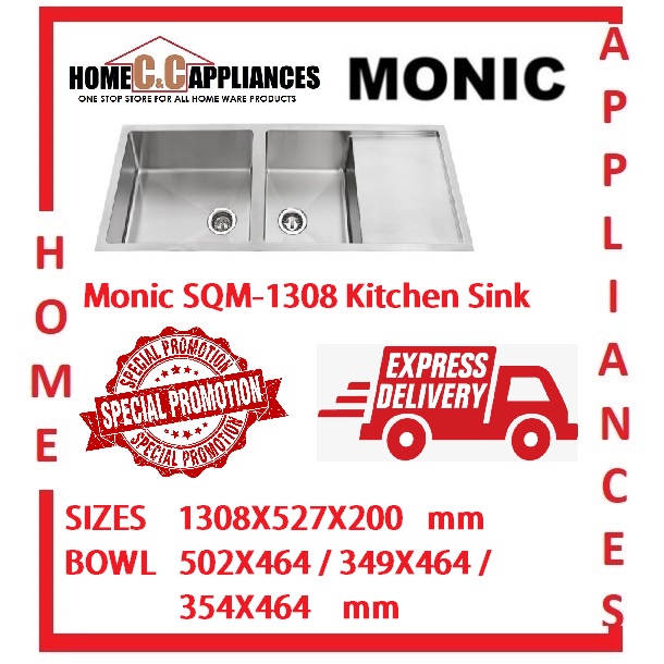 Monic SQM-1308 Kitchen Sink | Shopee Singapore