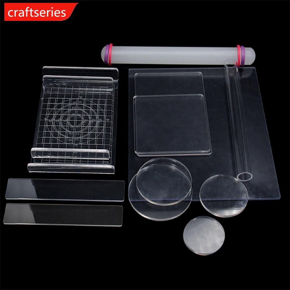 CRAFTSERIES Clay Modeling Tool Mud Pressing Plate Transparent Acrylic ...