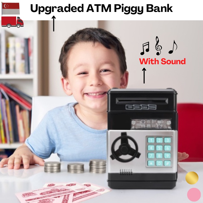 [SG Stock]ATM Musical Piggy Bank|Savings Box|Deposit Note|Coin ...