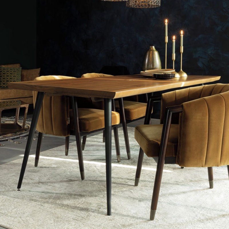 Nordic Solid Wood Dining Table Pine Wood Irregular Side Dining Table ...